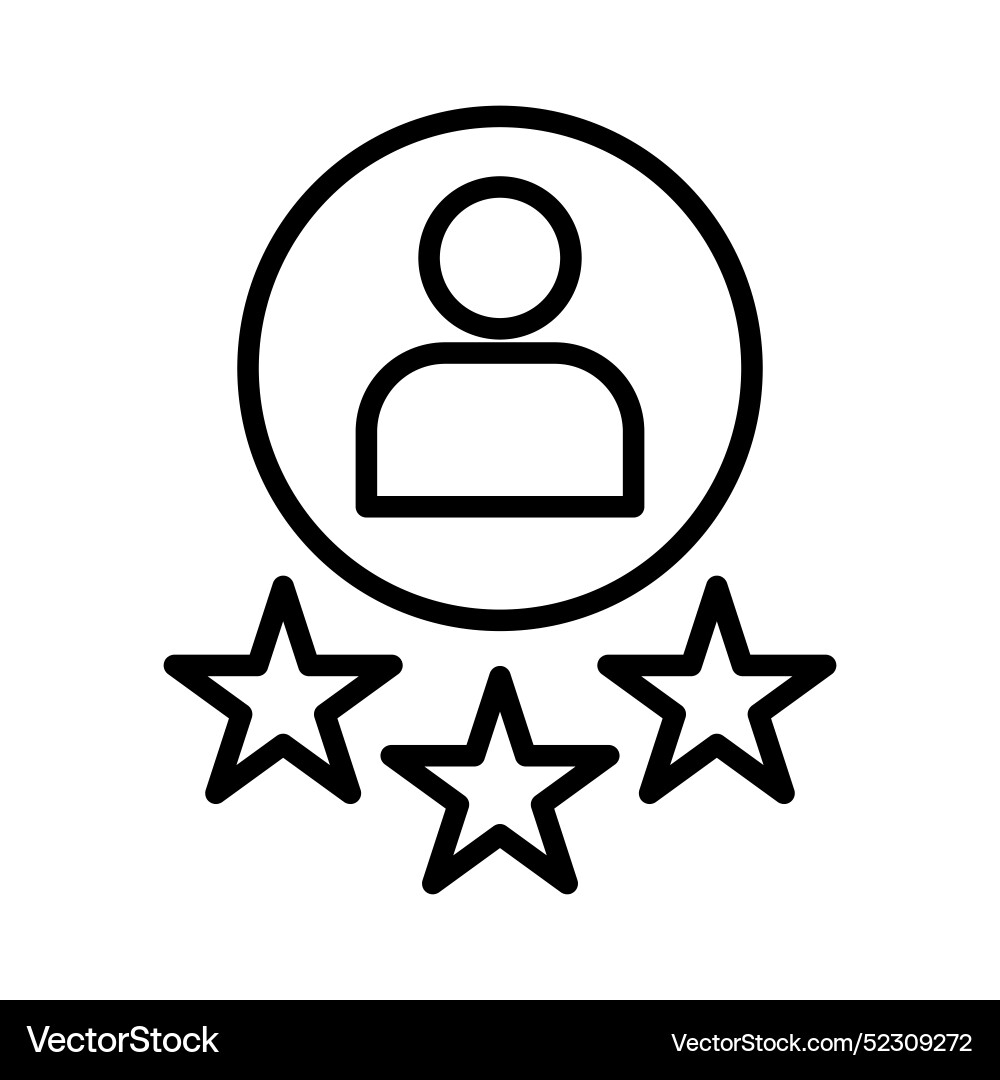Experience icon linear logo mark in black Vector Image