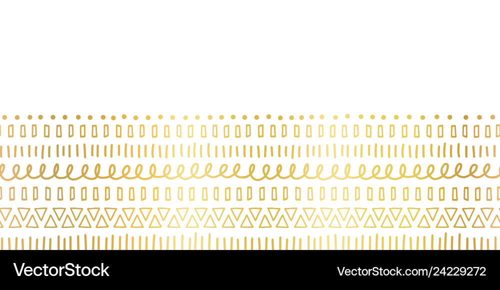 Gold Tribal Border - Ethnic Motifs Royalty Free Vector Image