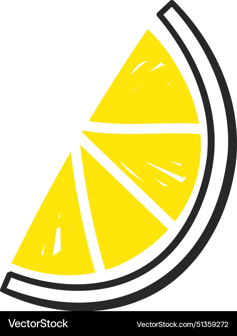 Lemon slice sketch Royalty Free Vector Image - VectorStock