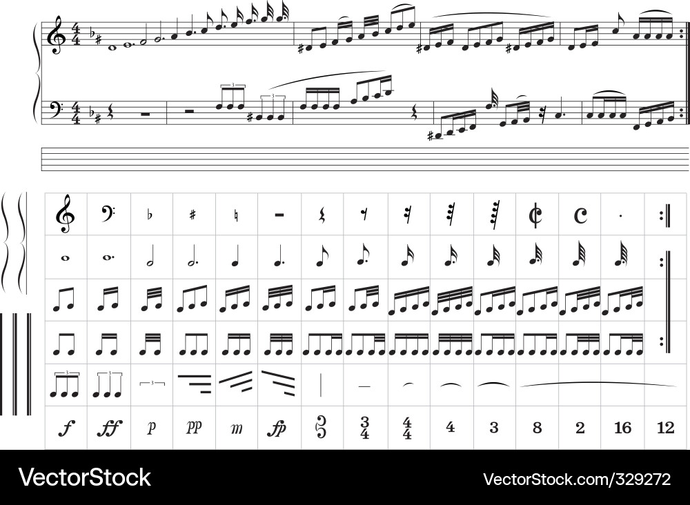 Musical Notes Collection Royalty Free Vector Image