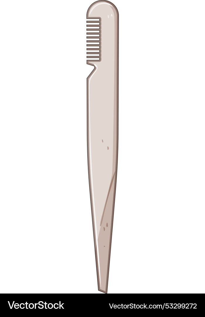 Shaping eyebrow tweezers cartoon Royalty Free Vector Image