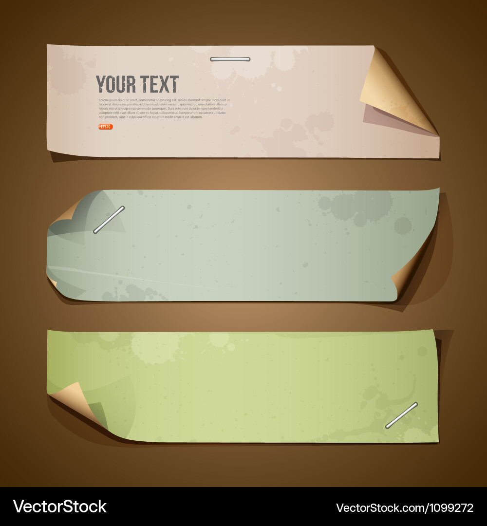 Vintage paper long collections Royalty Free Vector Image