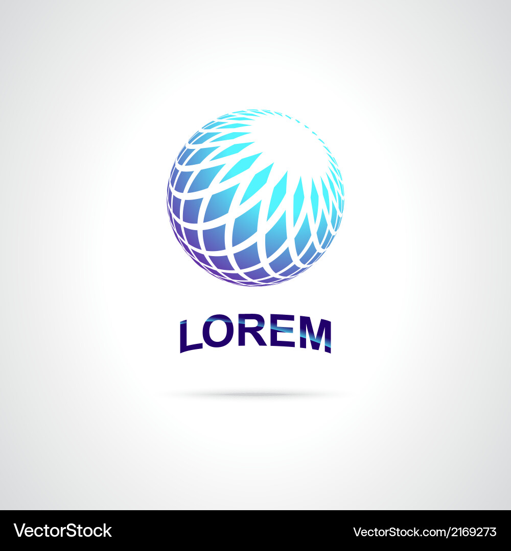 Blue Sphere Icon Royalty Free Vector Image - VectorStock
