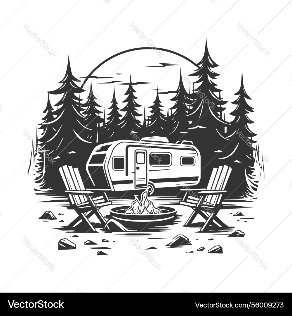 Caravan clip art design Royalty Free Vector Image