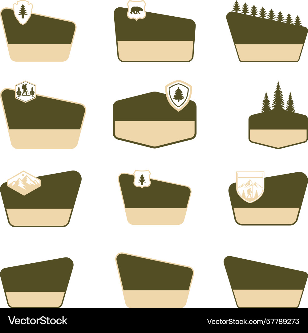 Customizable national park sign svg Royalty Free Vector