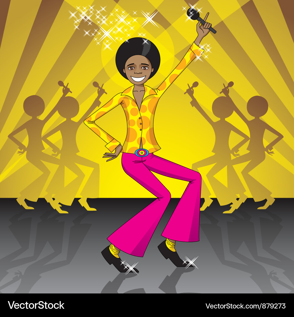 Dancing and singing boy Royalty Free Vector Image