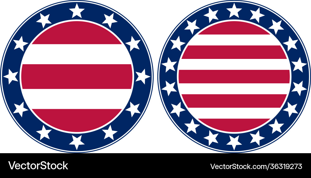 Flag usa round Royalty Free Vector Image - VectorStock