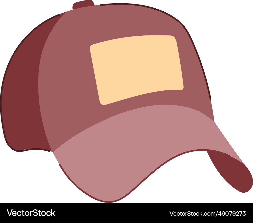 Front baseball cap cartoon Royalty Free Vector Image