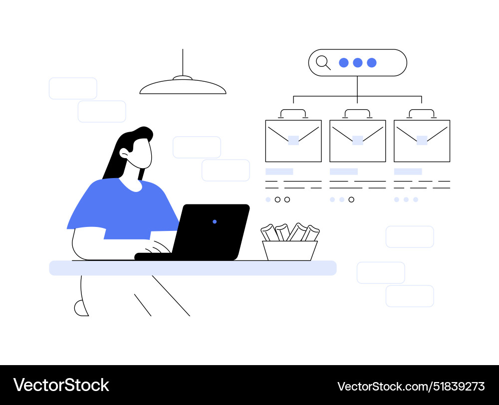 Job search abstract concept Royalty Free Vector Image