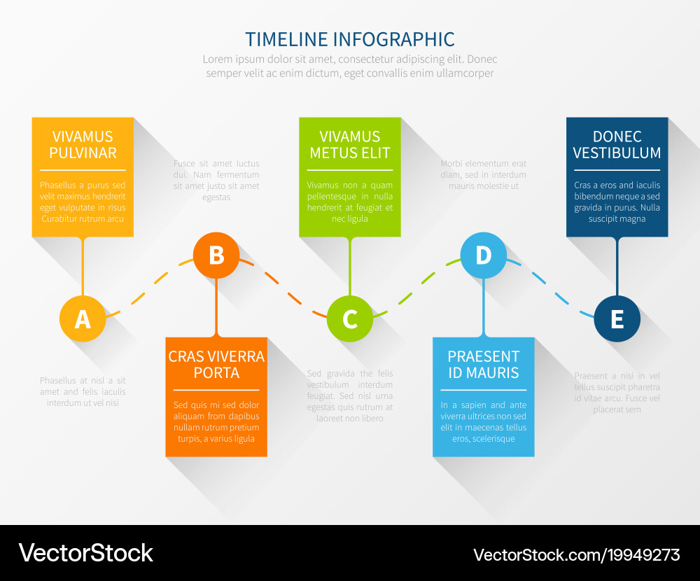 Modern timeline workflow chart infographic Vector Image