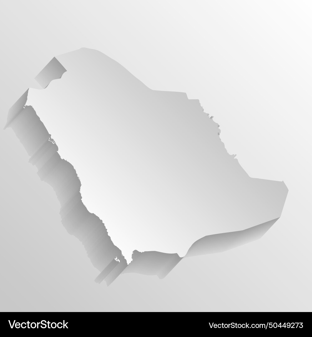 Saudi arabia country map silhouette Royalty Free Vector