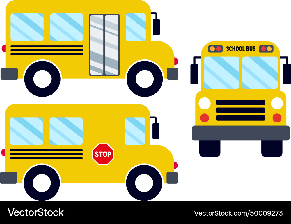 School bus student transport scholar expreso Vector Image