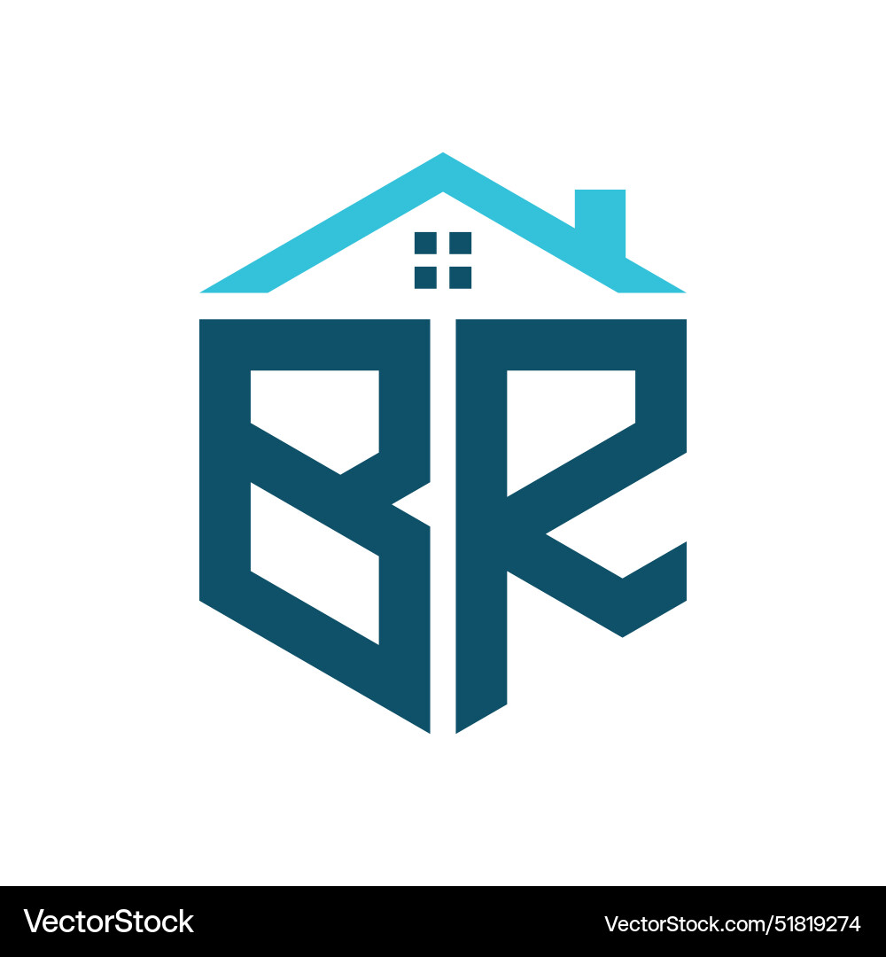 Br house logo design template letter Royalty Free Vector