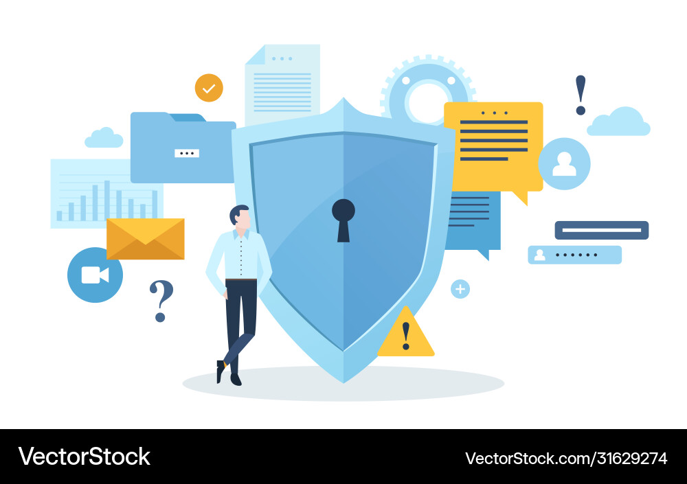 Concept security and protection Royalty Free Vector Image