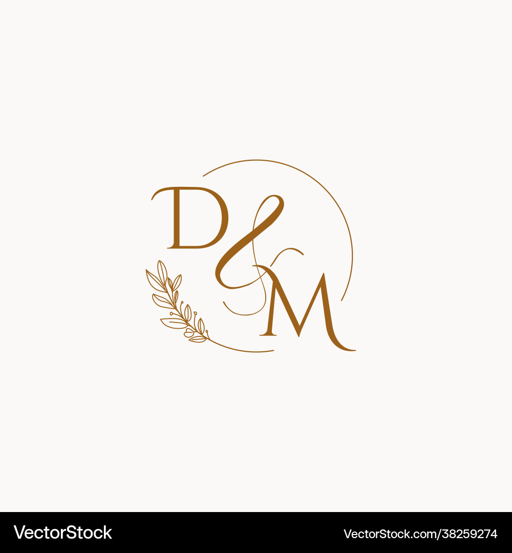 D M Wedding Monogram Design Capital Letter D For Text Design, Holiday