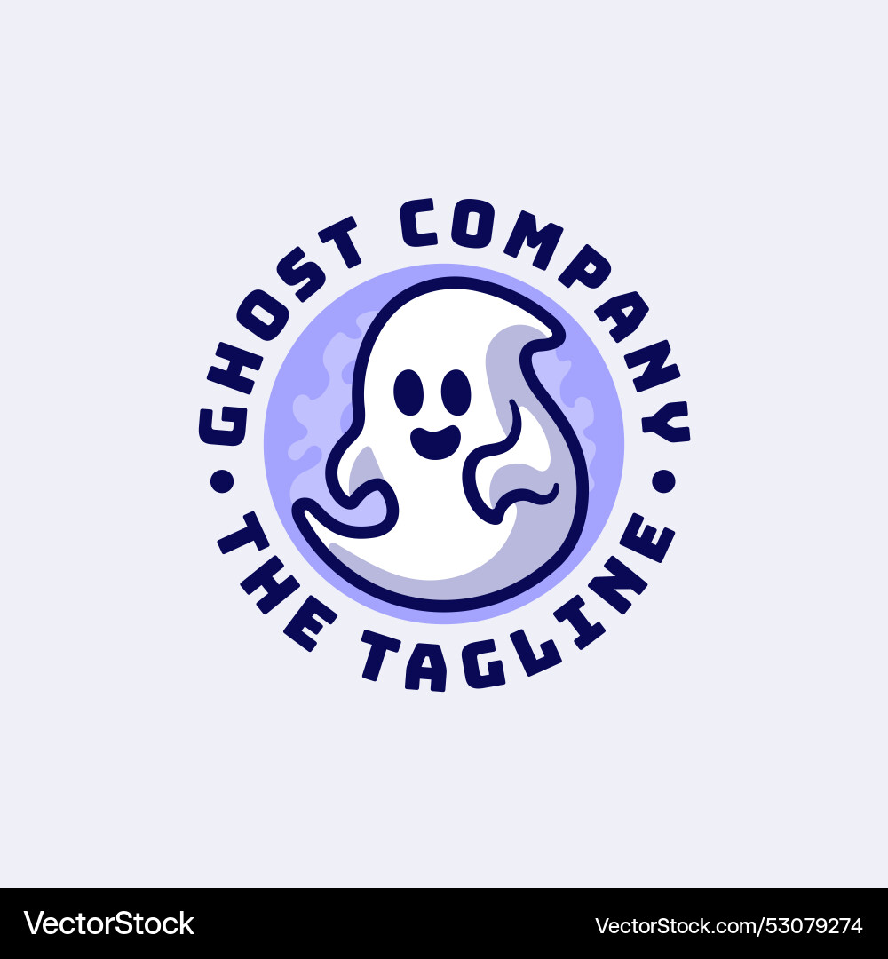 Ghost icon mascot logoghost evil horror fear Vector Image