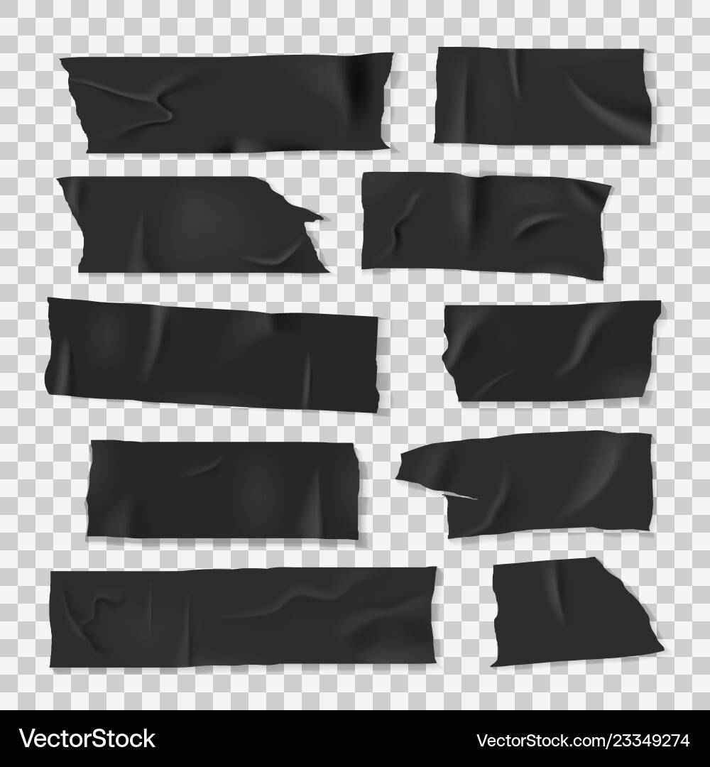 Insulating adhesive sticky black tape realistic Vector Image