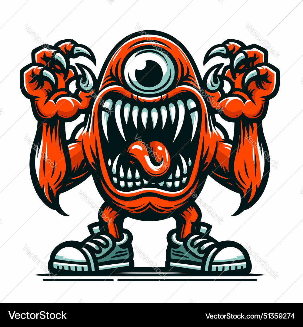 Scary monster Royalty Free Vector Image - VectorStock