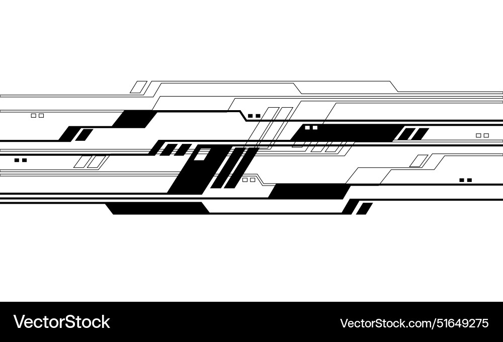 Abstract black line circuit cyber technology Vector Image