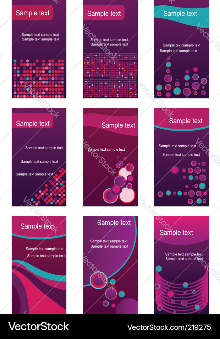 Colorful Business Card Elements Royalty Free Vector Image