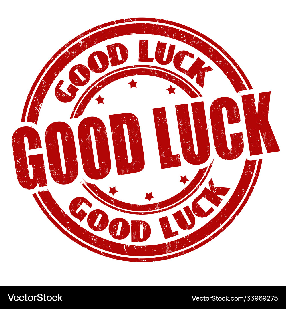 Good luck grunge rubber stamp Royalty Free Vector Image