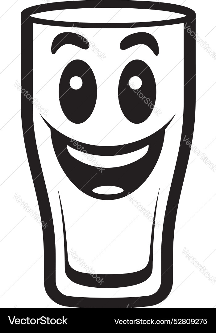 Infusing joy logo for smile beer mug Royalty Free Vector