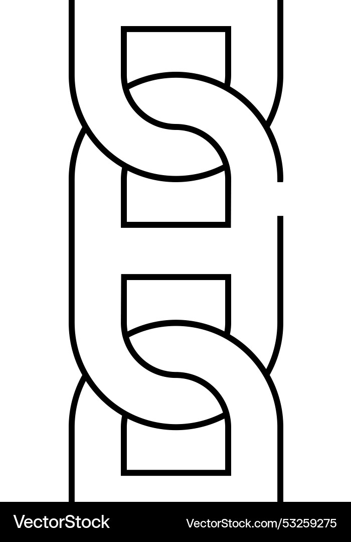 Mariner anchor chain line icon Royalty Free Vector Image