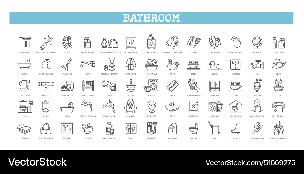 Restroom bathroom icon set Royalty Free Vector Image