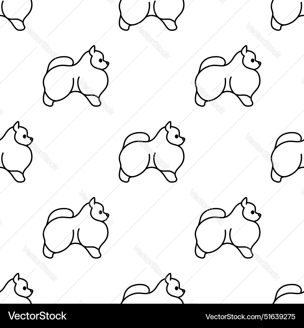 Seamless pattern with dog Royalty Free Vector Image