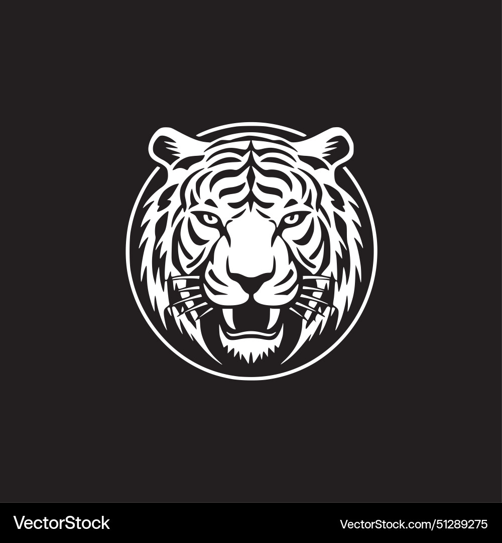 Tiger - minimalist and simple silhouette Vector Image