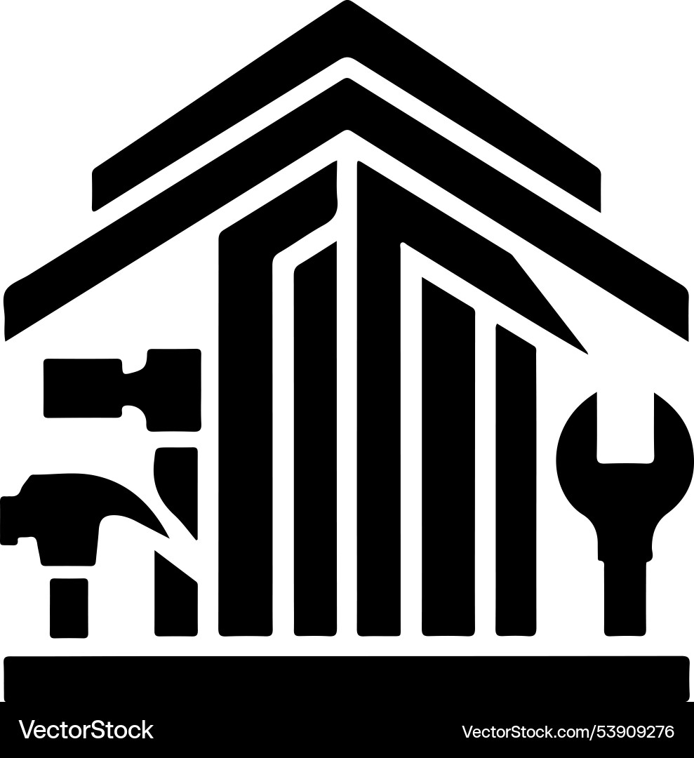 Building construction company logo Royalty Free Vector Image