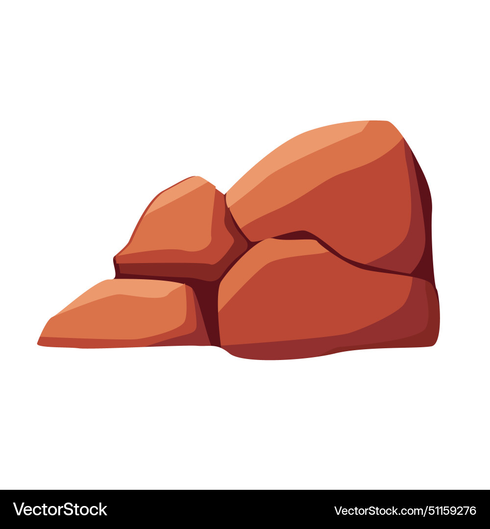 Cartoon desert rock image big stone canyon Vector Image