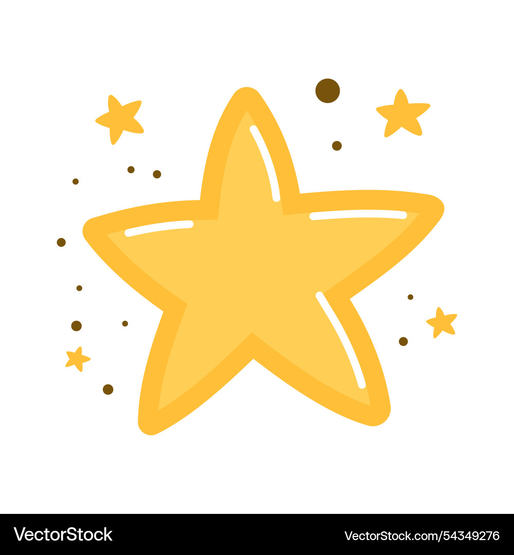 Cute twinkle little star shining sparkling best Vector Image