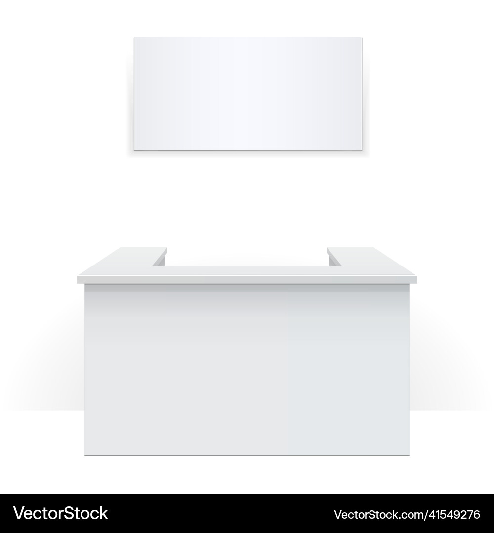 Modern Reception Stand Mockup Royalty Free Vector Image