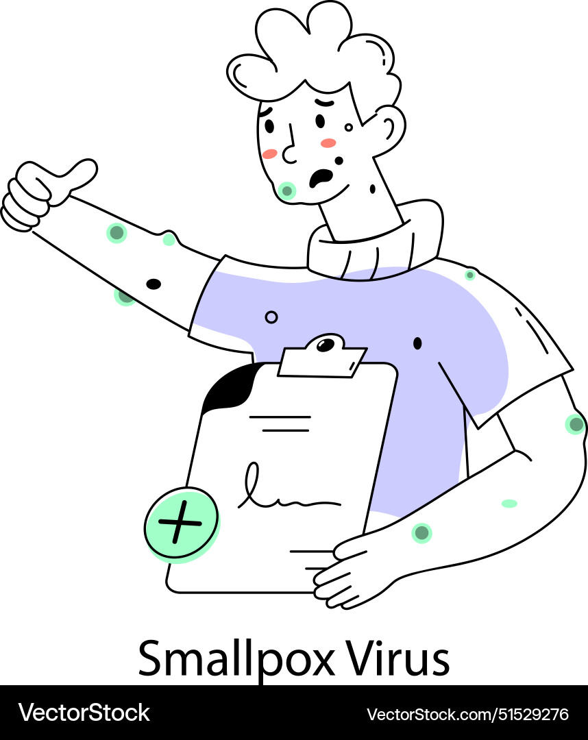 Smallpox virus Royalty Free Vector Image - VectorStock