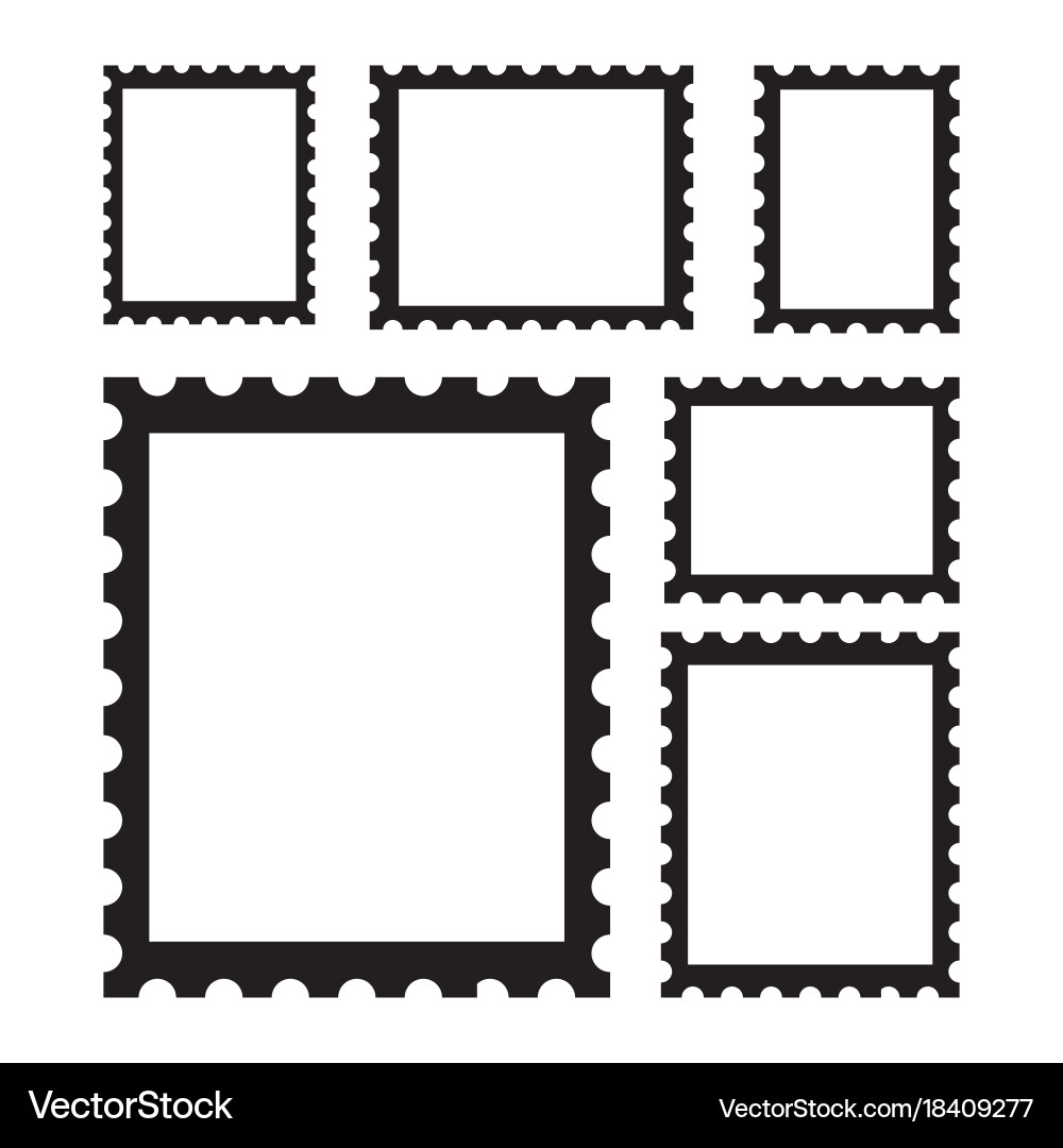Blank postage stamps Royalty Free Vector Image