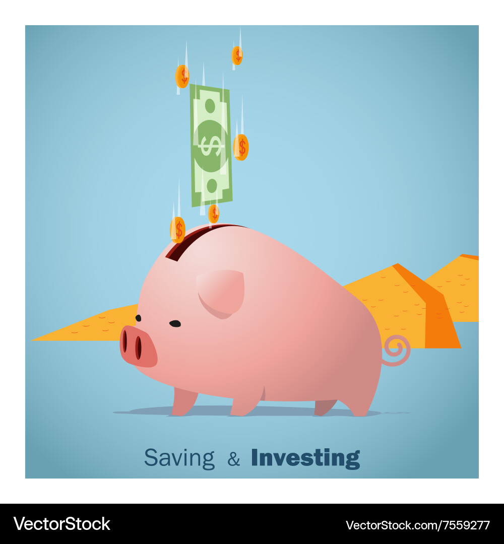 Business concept idea saving and investment Vector Image