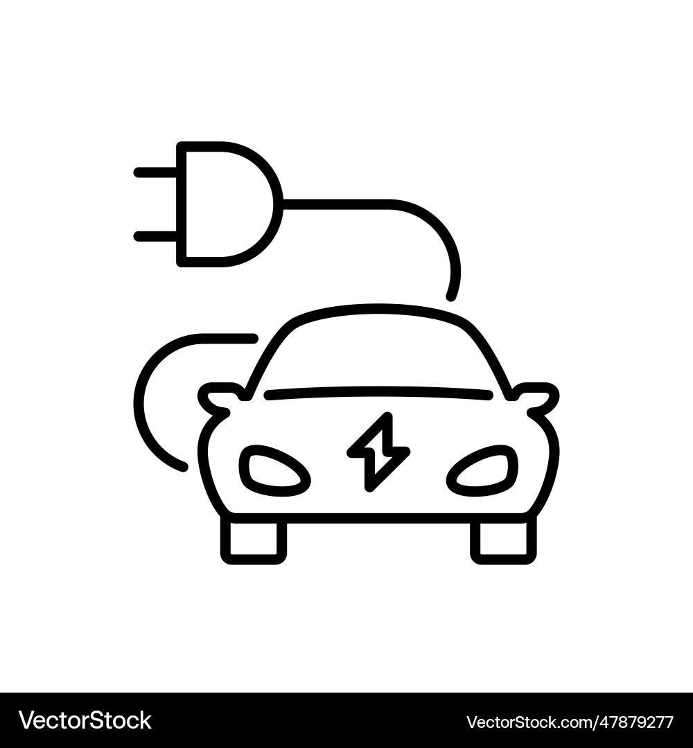 Electric Car Charging Icon Royalty Free Vector Image