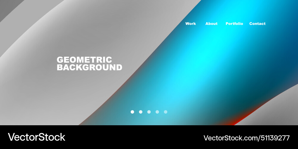 Geometric backdrop in gray blue and red gradient Vector Image