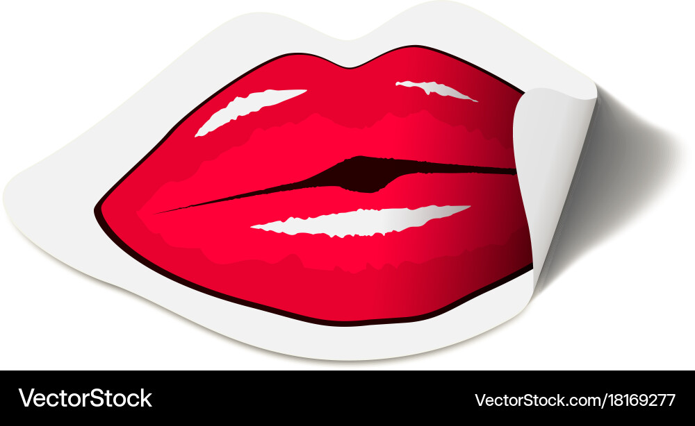 Kiss sticker Royalty Free Vector Image - VectorStock