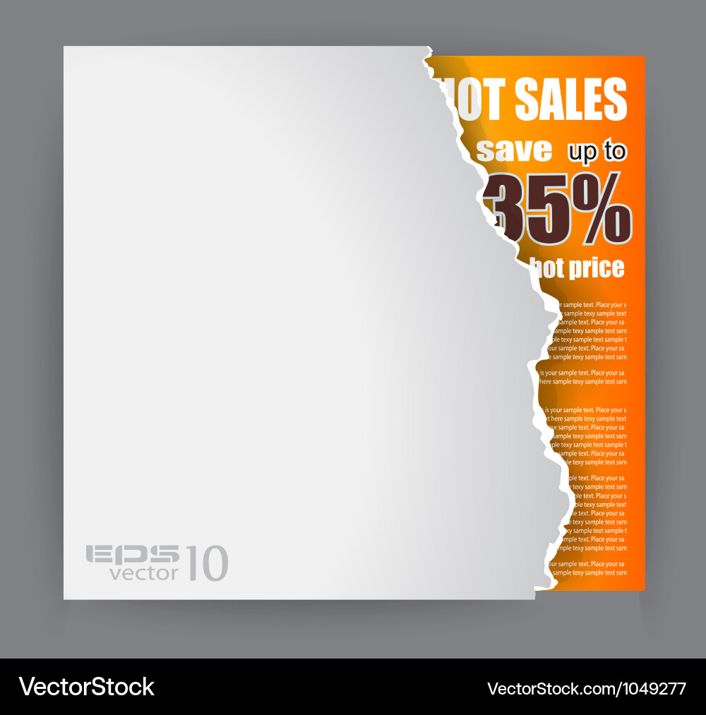 Modern advertisement sheet Royalty Free Vector Image
