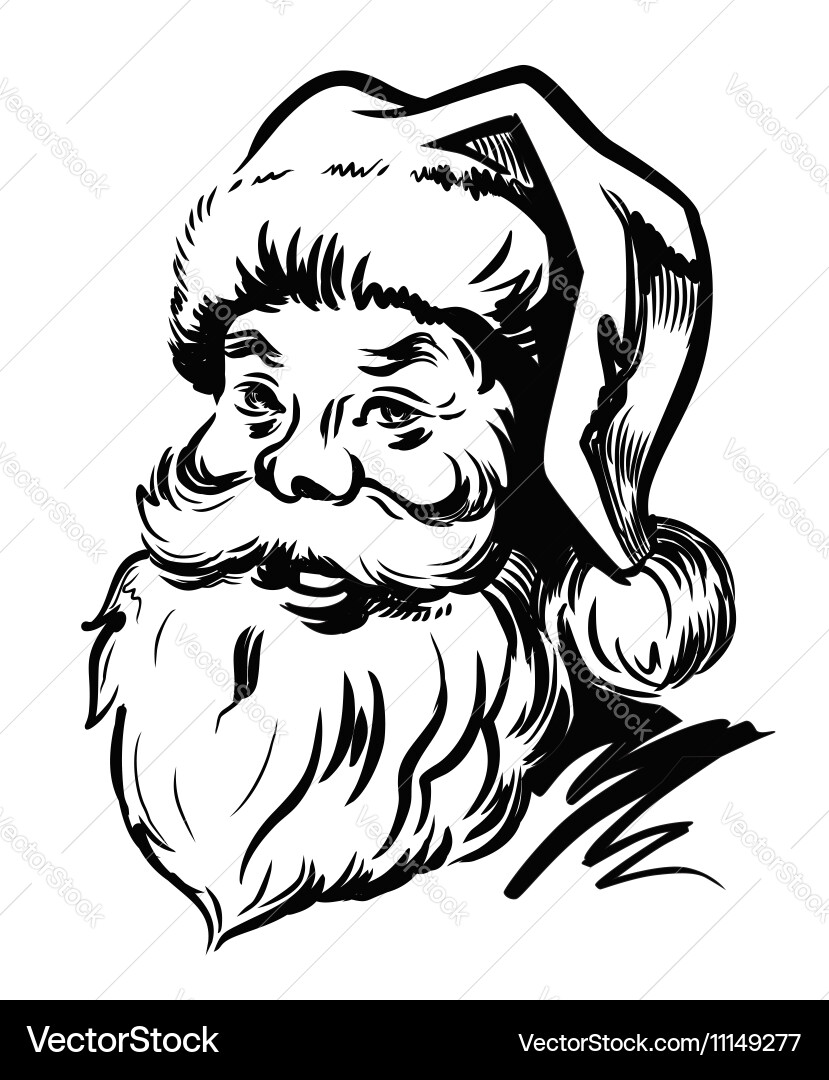 Portrait santa claus Royalty Free Vector Image