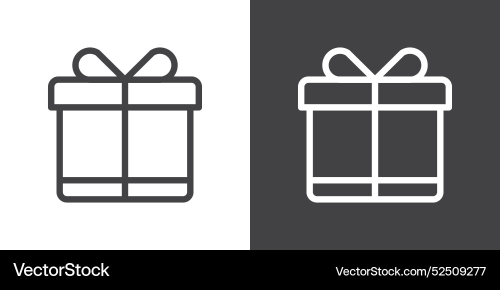 Present gift box icon Royalty Free Vector Image