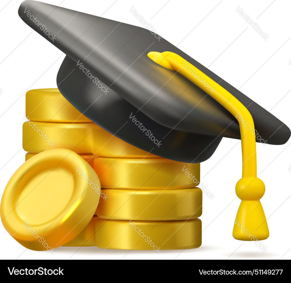 Reimbursement of education expenses 3d icon Vector Image