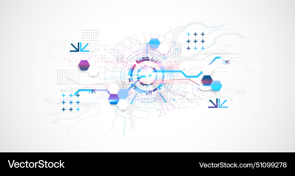 Abstract background on a technological theme Vector Image