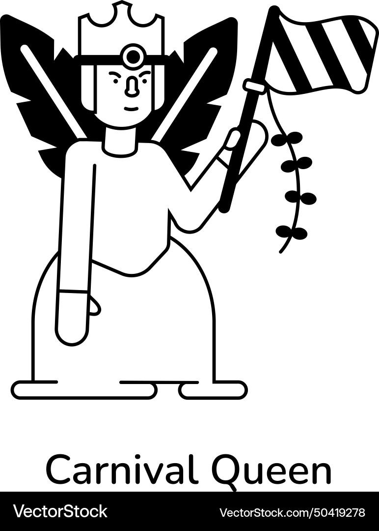 Carnival queen Royalty Free Vector Image - VectorStock