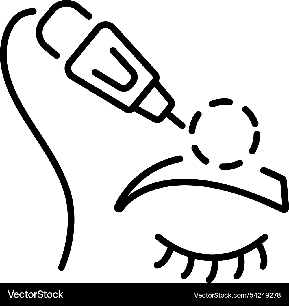 Eyebrow Tattoo Royalty Free Vector Image Vectorstock