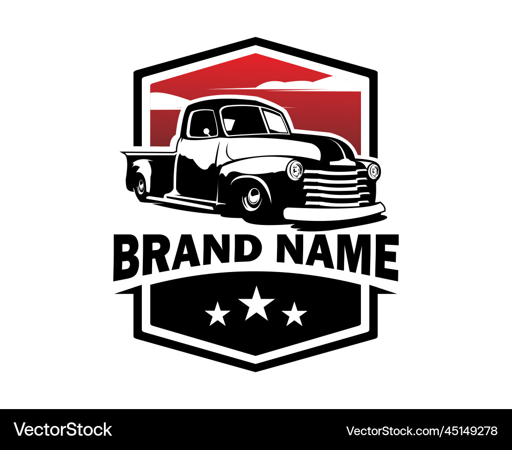 Old 1950s chevy truck logo Royalty Free Vector Image