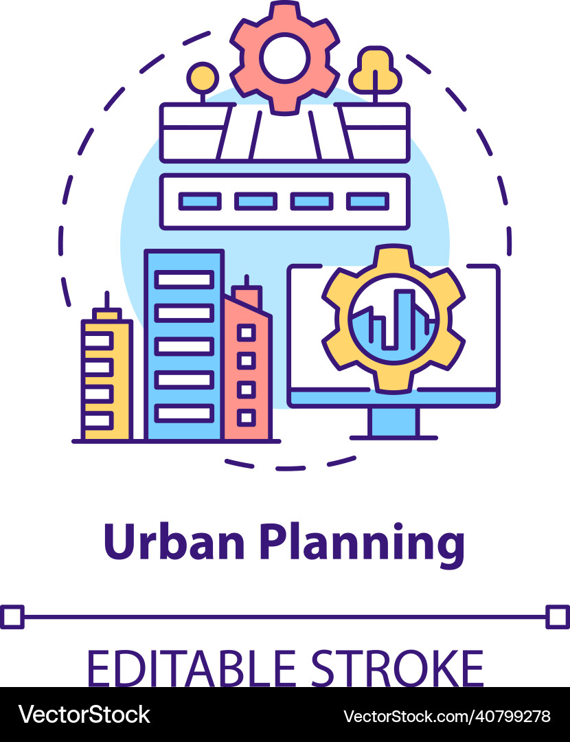 Urban planning concept icon Royalty Free Vector Image