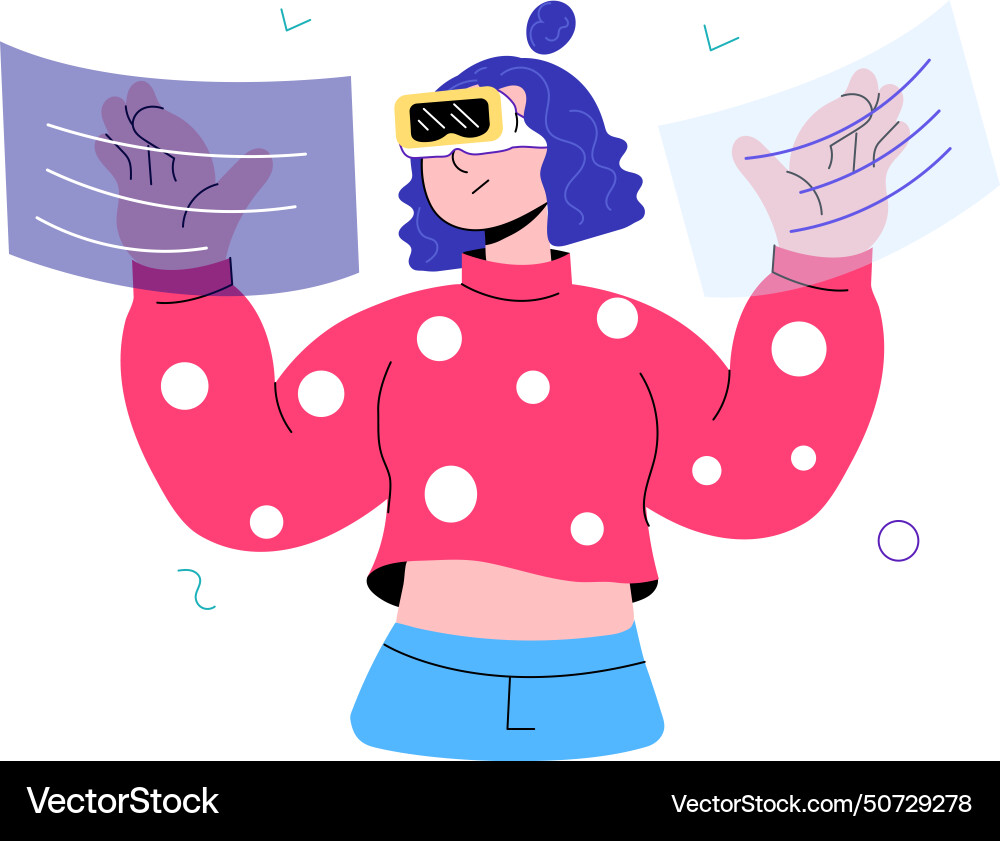 Vr technology Royalty Free Vector Image - VectorStock